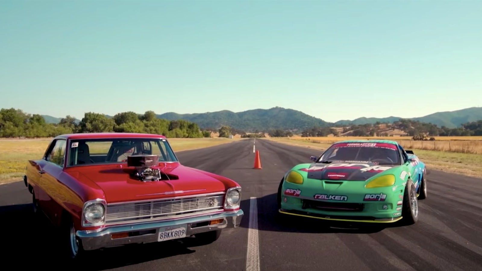 Drift Corvette Takes on 1966 Nova in Entertaining Drag Race | Corvetteforum
