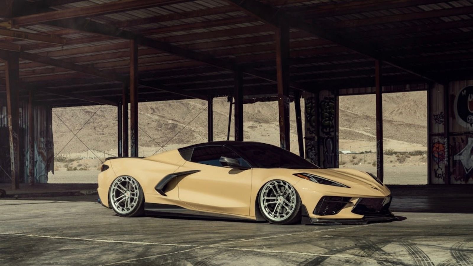 Custom Wrapped C8 Sits Extra Low On Unique Vossen Wheels | Corvetteforum