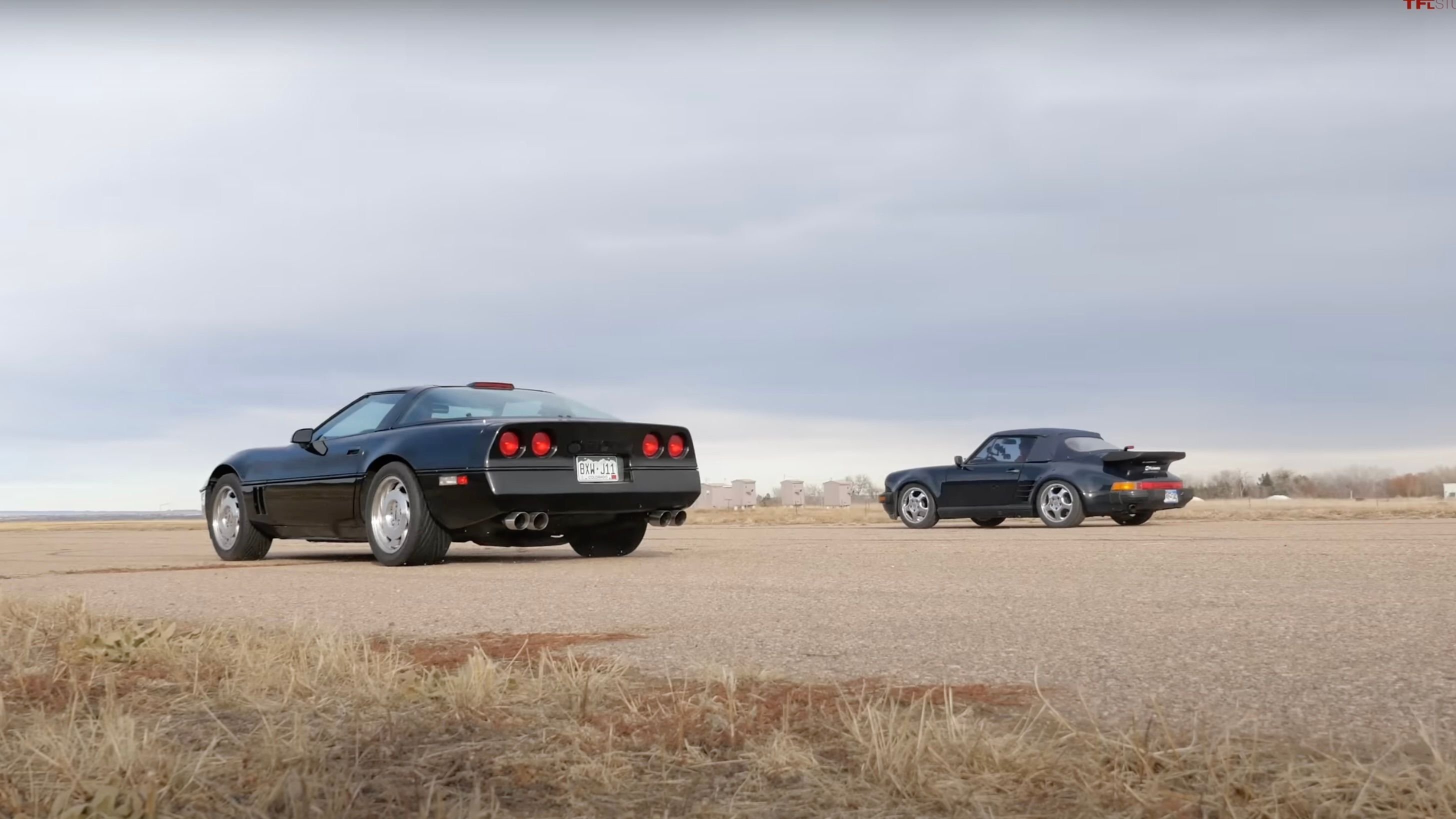 C4 Corvette Takes Down 911 Carrera In Classic Drag Race | Corvetteforum