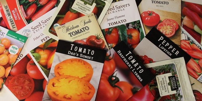 colorful seed packets