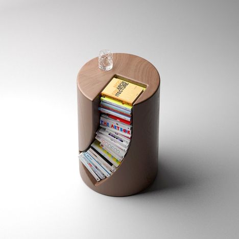 This Modern Side Table Holds Your Books in an Awesomely Unique Way ...