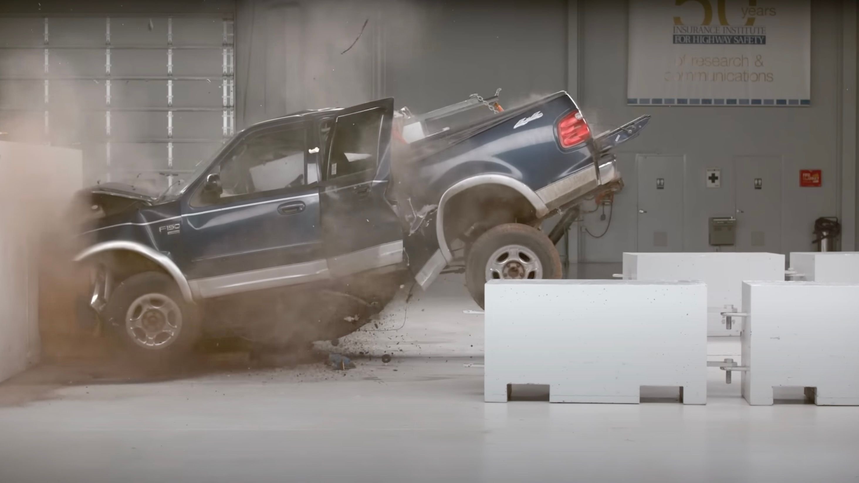 Poor Ford F-150 Crushed Helping IIHS Test Heavy EVs | Ford-trucks