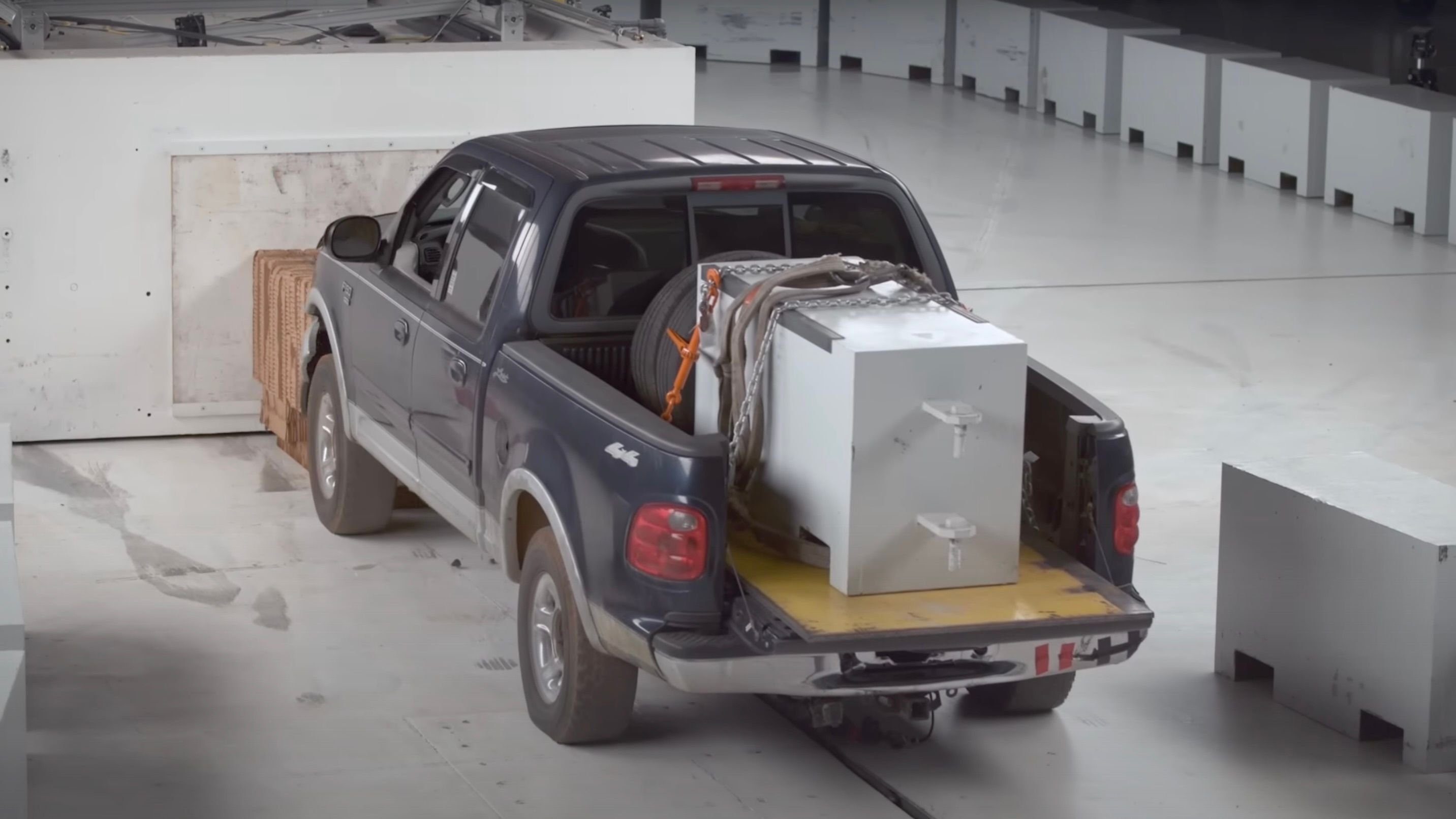 Poor Ford F-150 Crushed Helping IIHS Test Heavy EVs | Ford-trucks