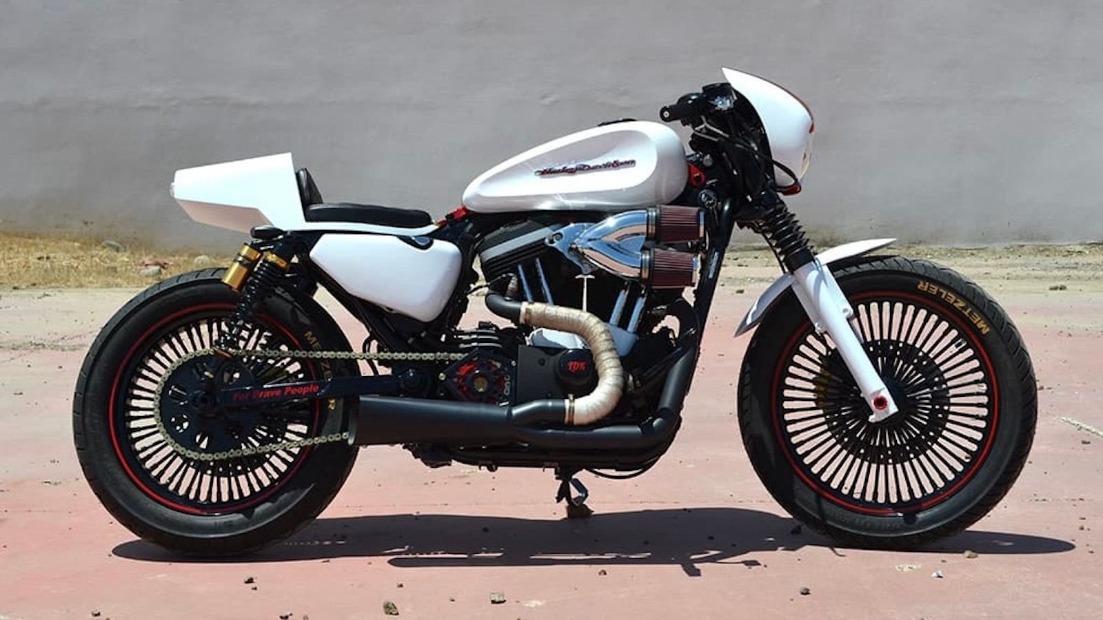 Harley Sportster Turned Cafe Racer Takes Decidedly Retro Approach ...