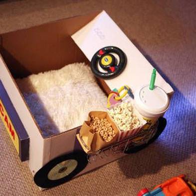Drive-in Movie Cardboard Box Car | www.justmommies.com