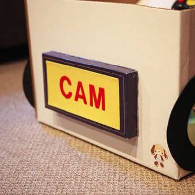 Drive-in Movie Cardboard Box Car | www.justmommies.com