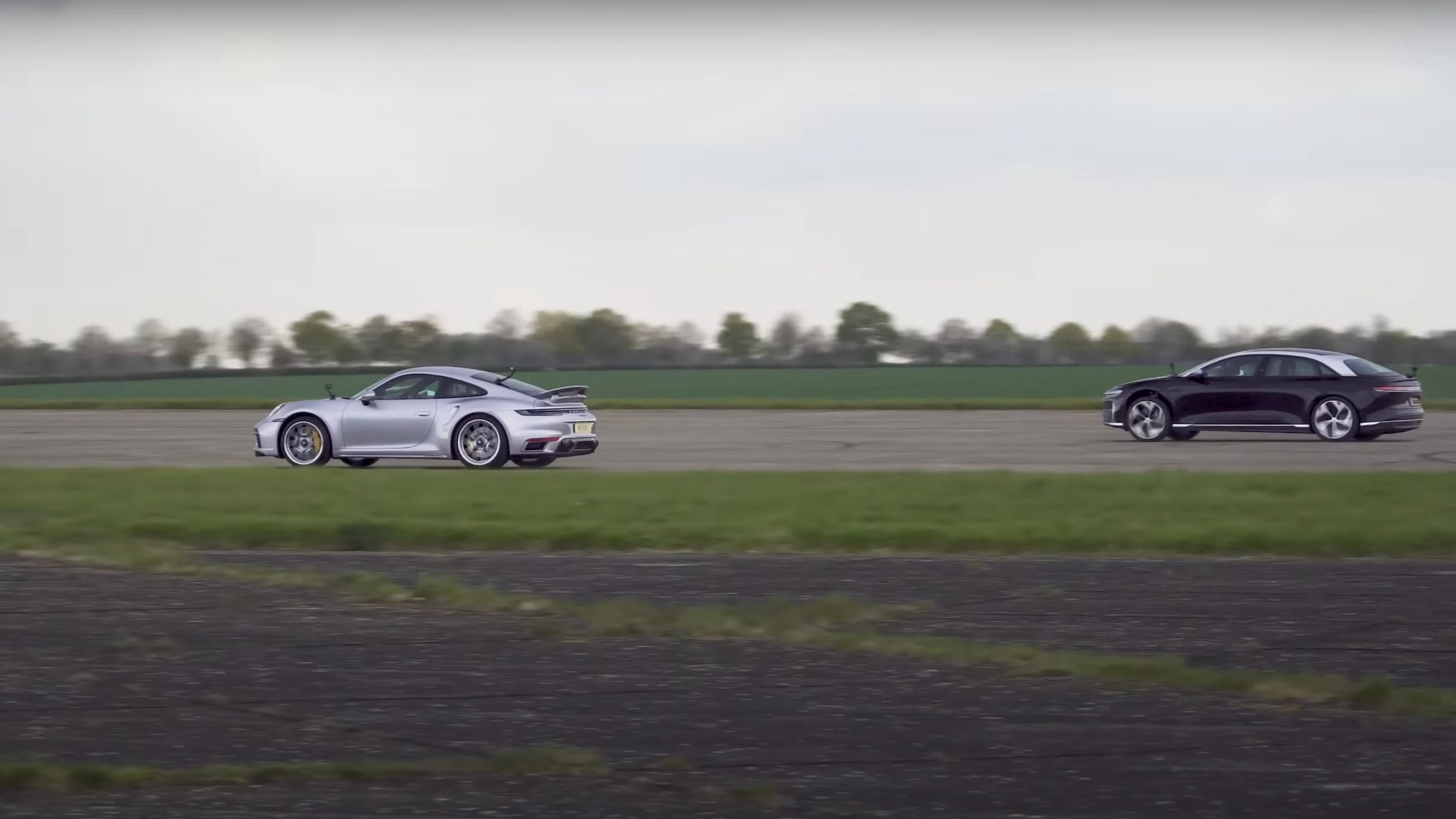 Porsche 911 Turbo S Takes On 1,100HP Lucid Air In Drag Race | Rennlist