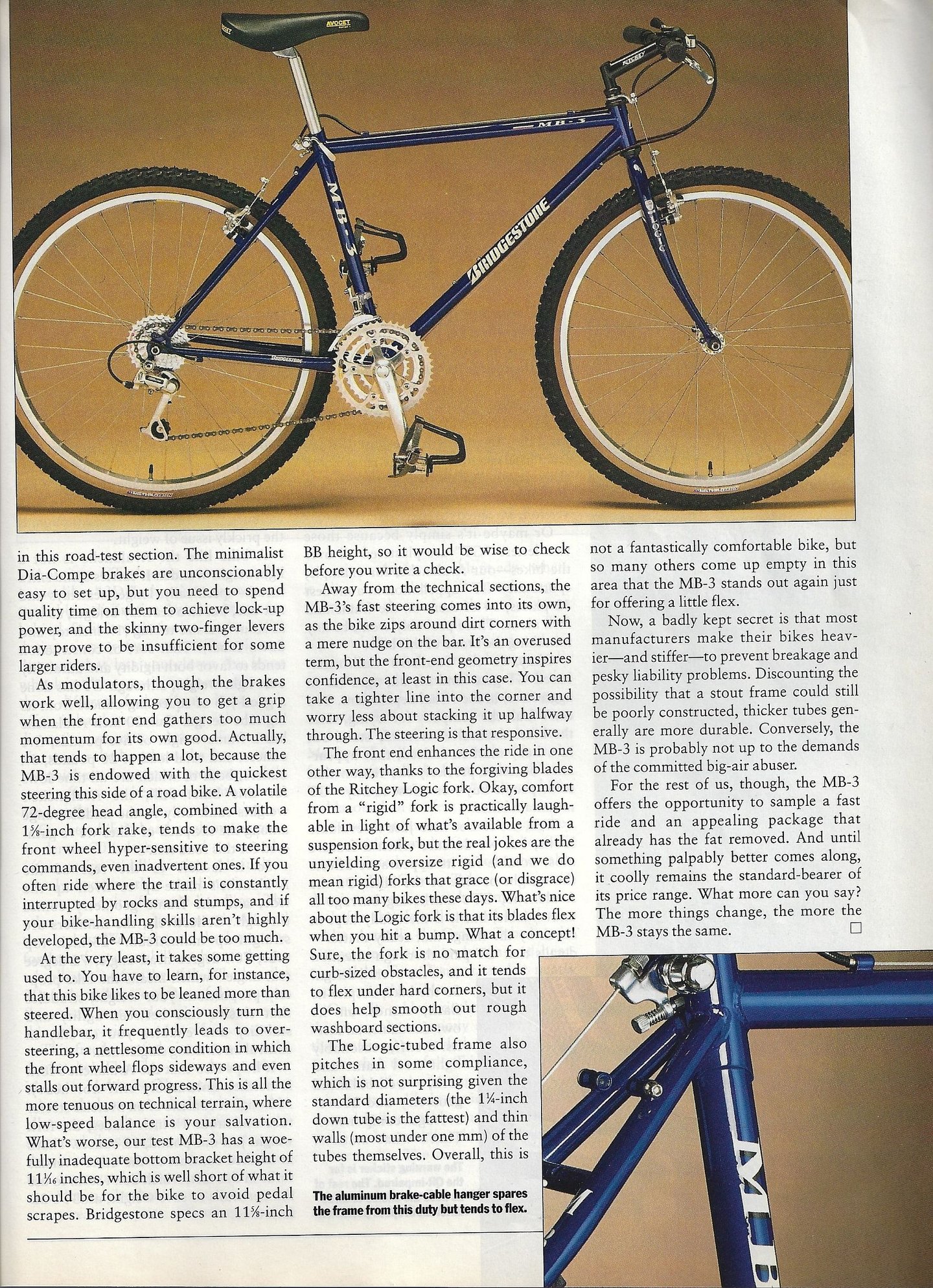 Bike Forums - Road Test/Bike Review (1992) Mid-Priced Mountain Bikes ...