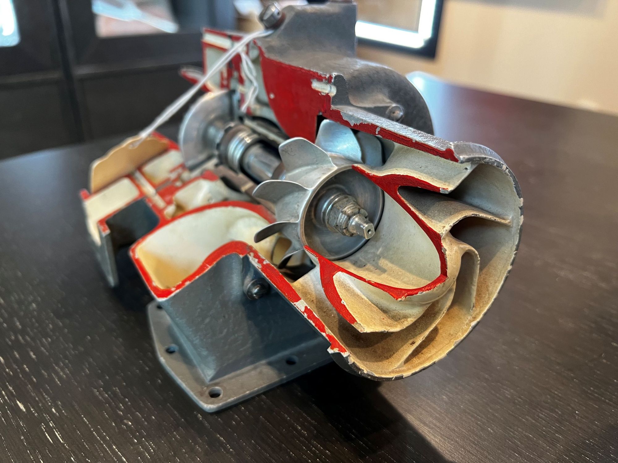 Cutaway Cockpit-Cooling Turbine from the Lockheed XP-80 (with tag likely in Clarence - PPRuNe Forums