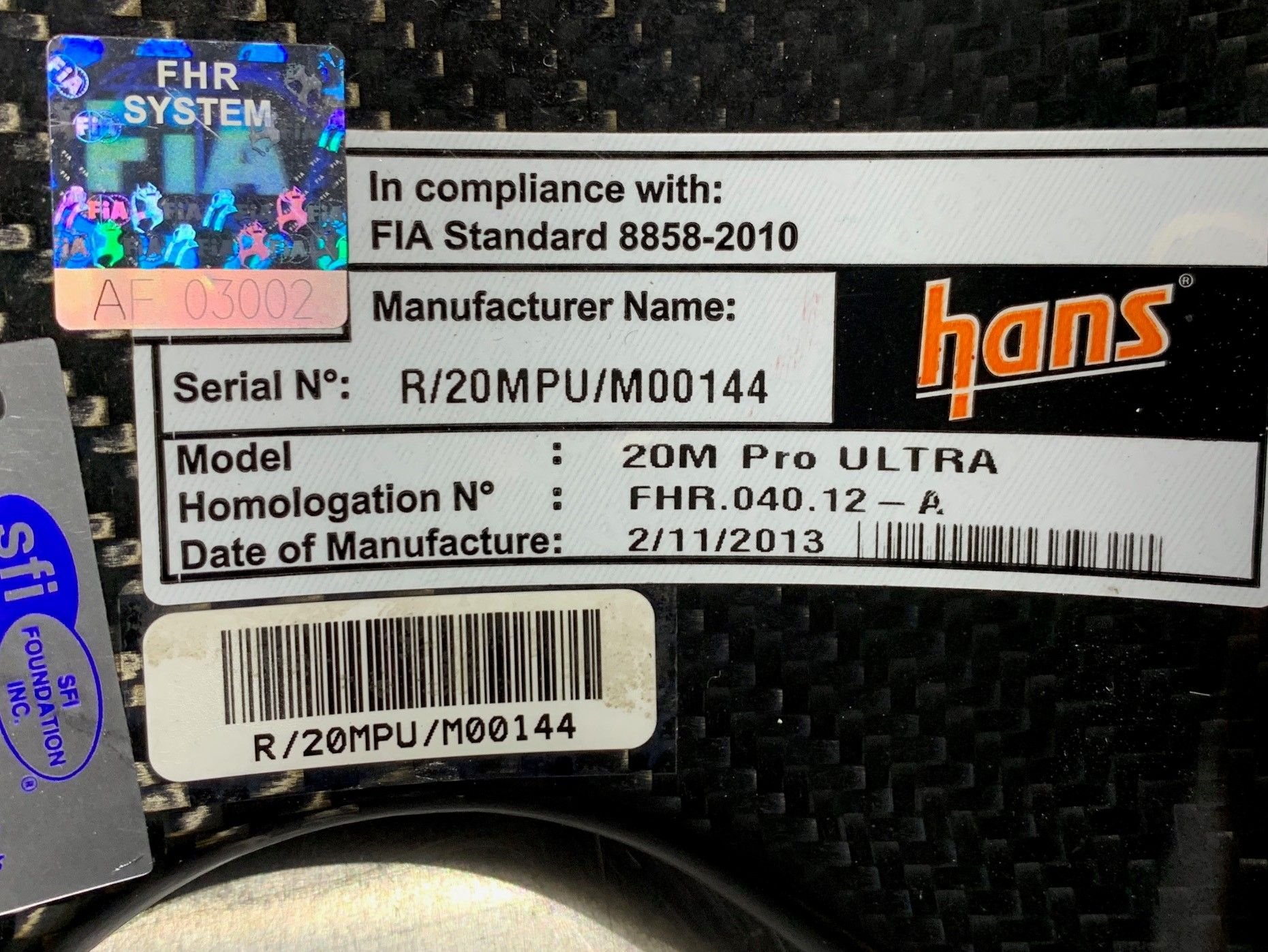 FS: HANS Pro Ultra - Rennlist - Porsche Discussion Forums