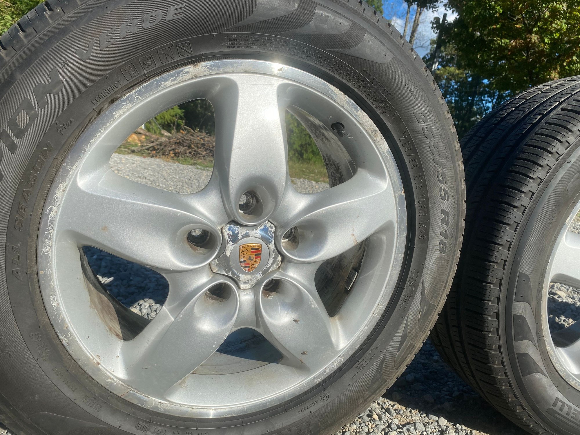 EXCELLENT set of 18” Porsche wheels with LIKE NEW PIRELLI Scorpion ...