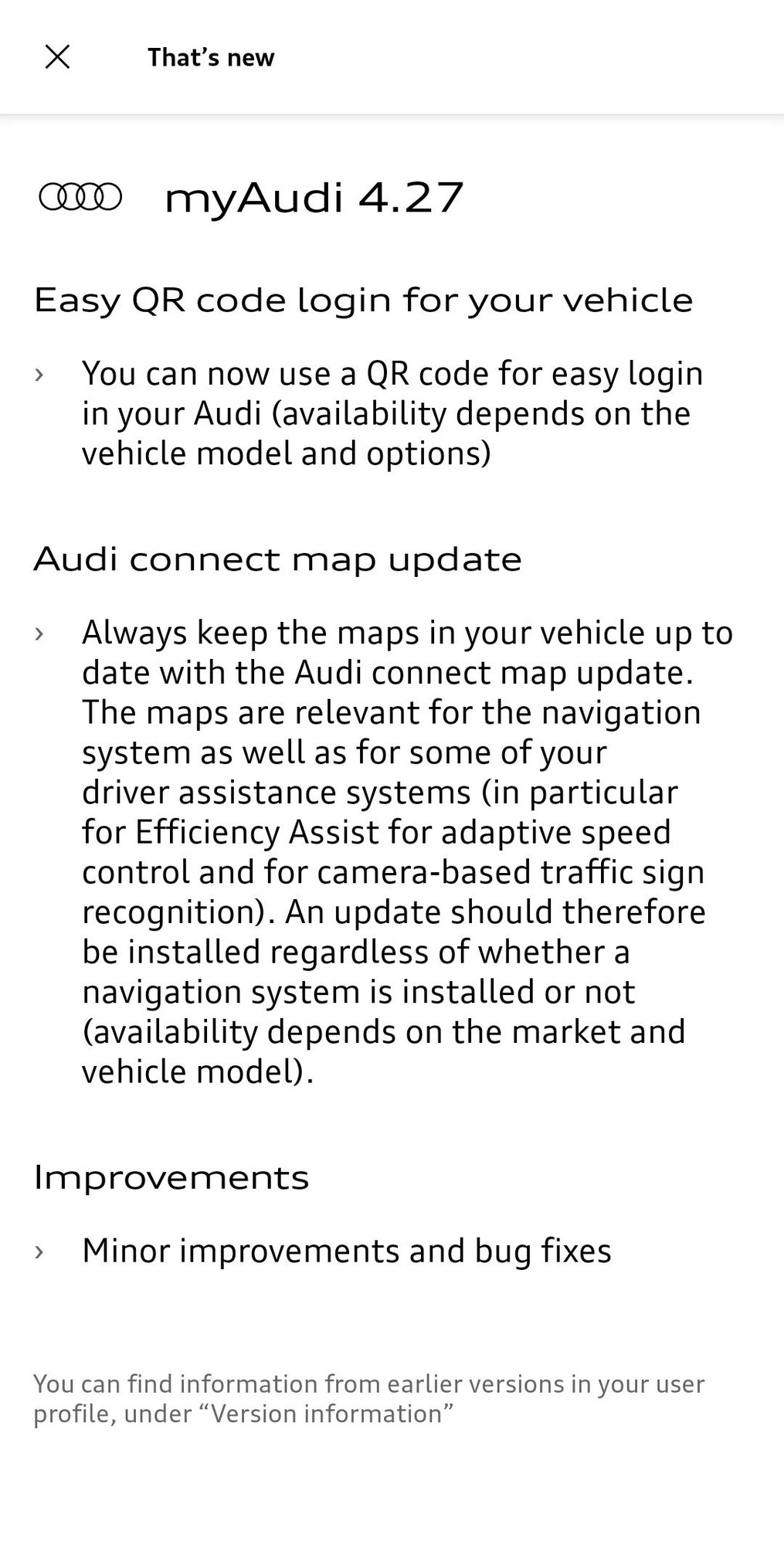 MyAudi app update and Maps message - AudiWorld Forums