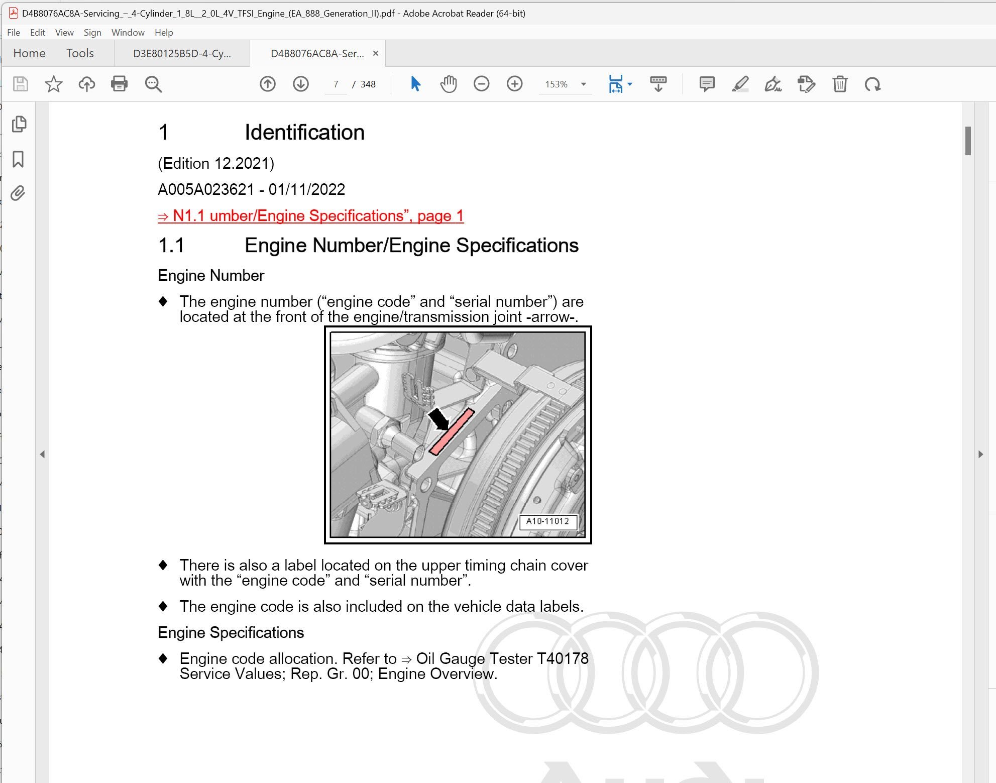 Long Block Engine code, Engine Serial Number - AudiWorld Forums