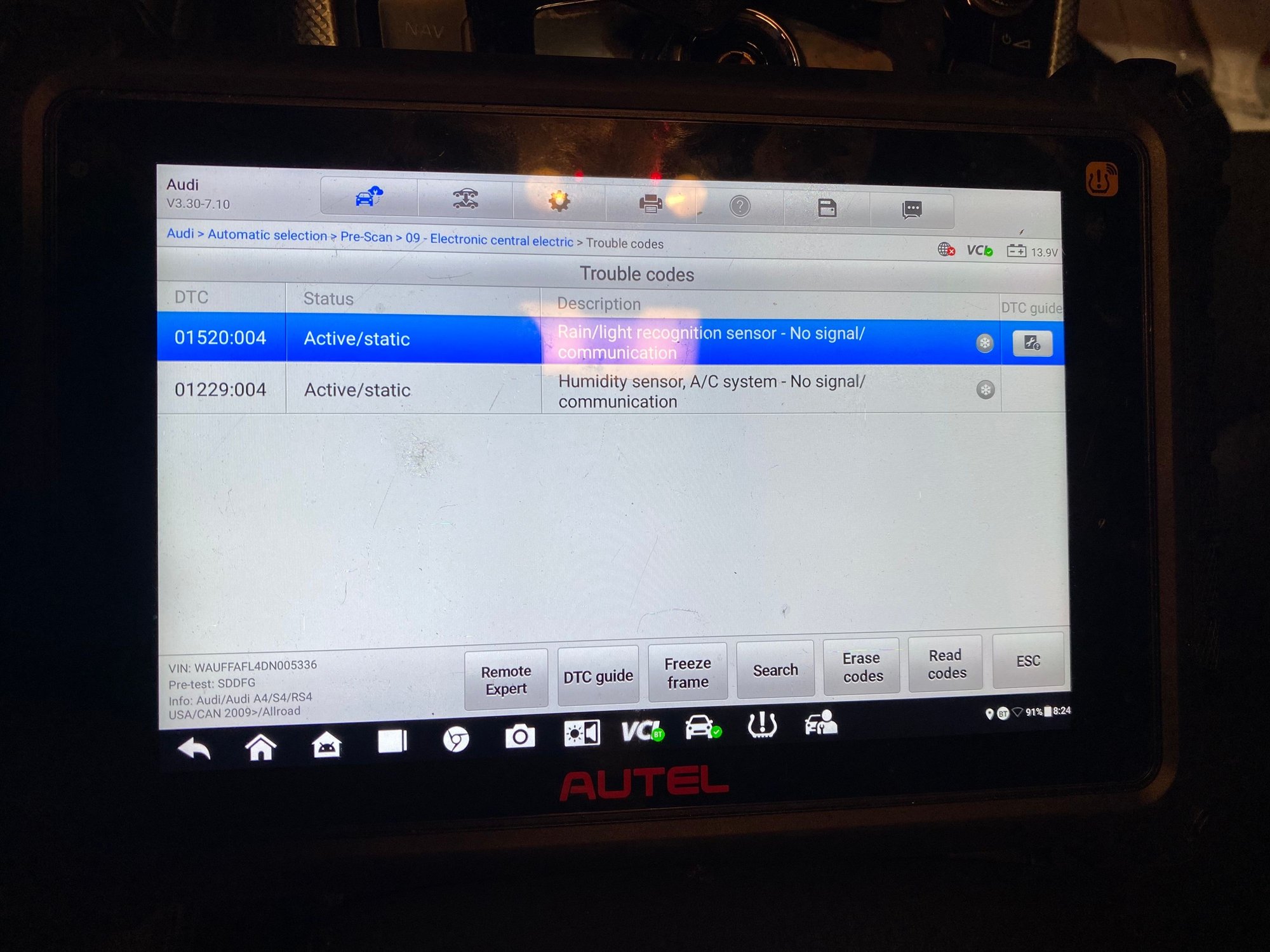 Audi A4 2013 headlight windshield wiper error after windshield replaced - AudiWorld Forums