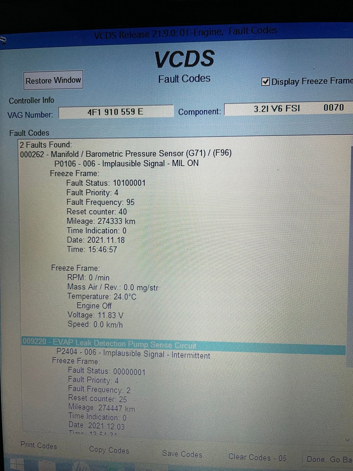 P0106 - Need to pass Emissions and this is the tall pole - AudiWorld Forums