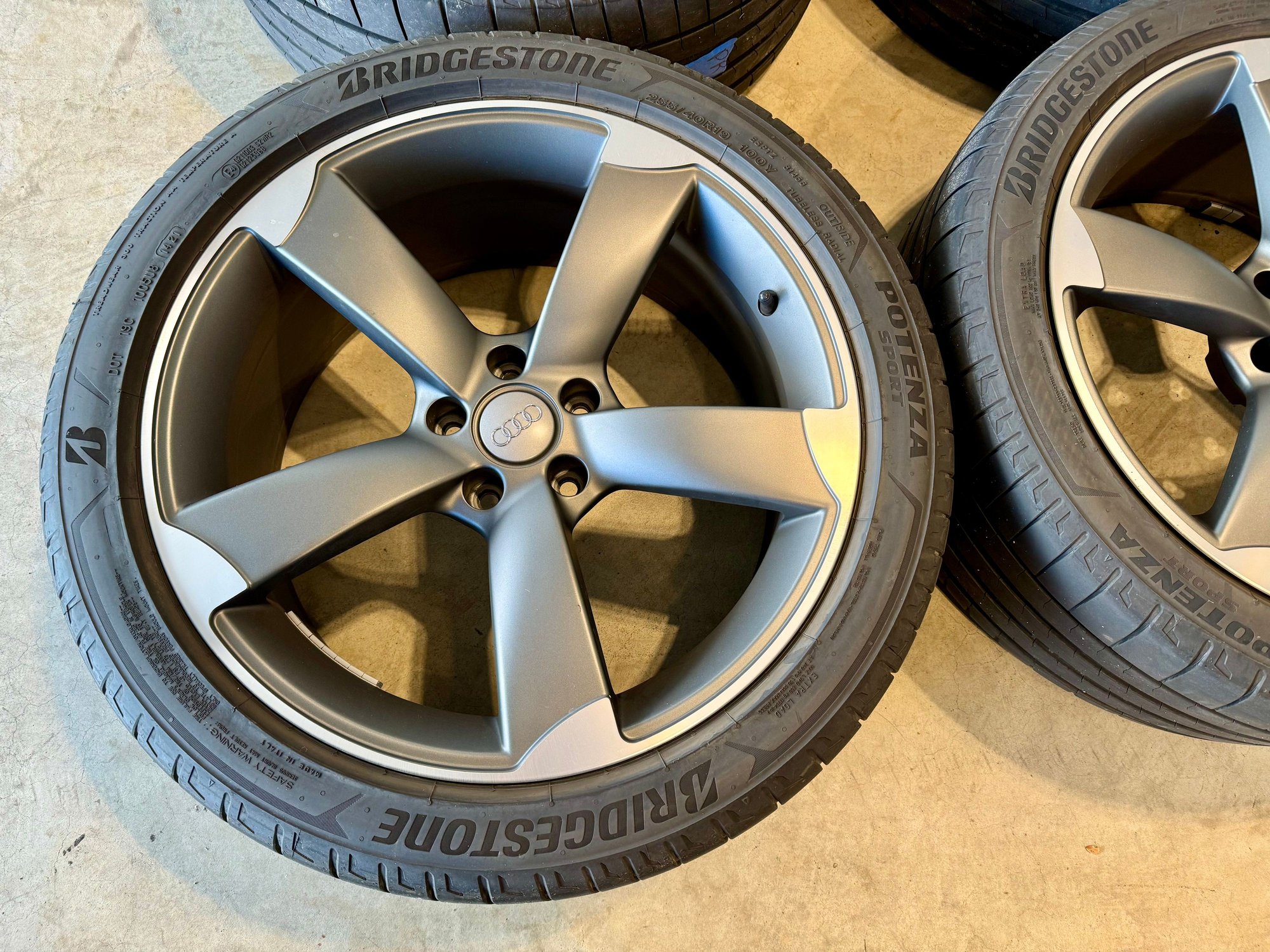 FS: (4) 19x8.5 et25 Hartmann Rotor Reps with 255/40/19 Potenza Sport ...