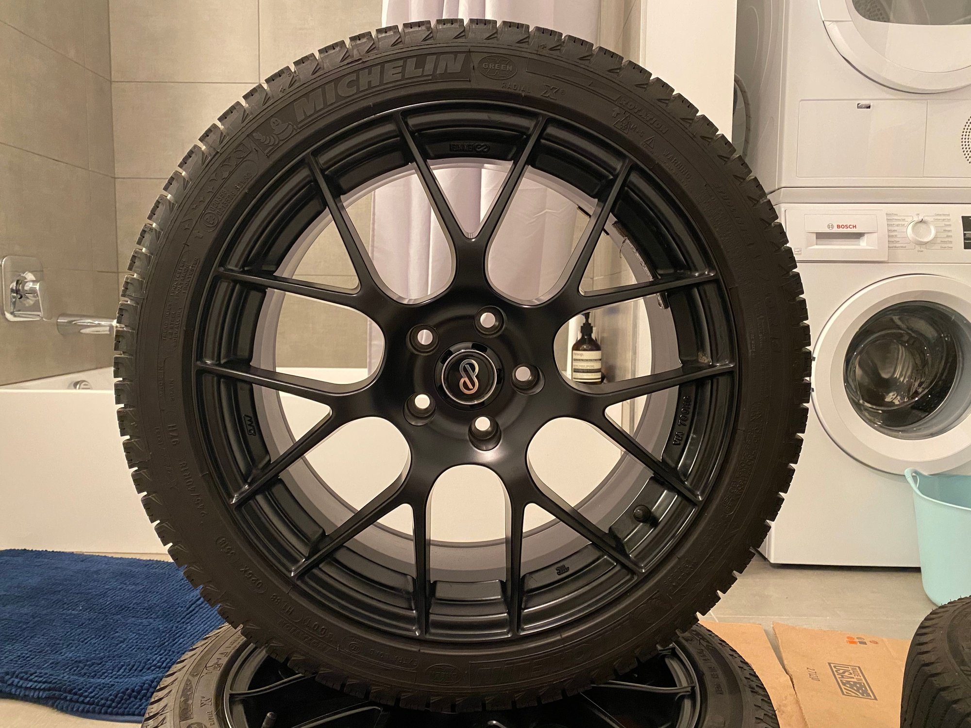 Winter tires for 2019 S4: 18x8 Enkei Raijin + 245/40R18 Michelin X-ICE ...