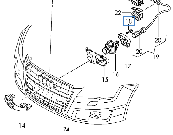 How to replace front parking assist camera on 2016 A6 3T Quattro ...