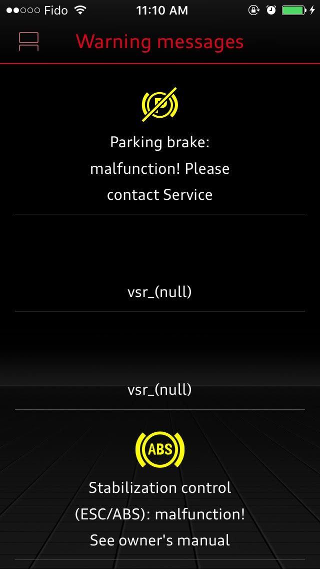 MMI connect Warning Messages Q5 2018 - AudiWorld Forums