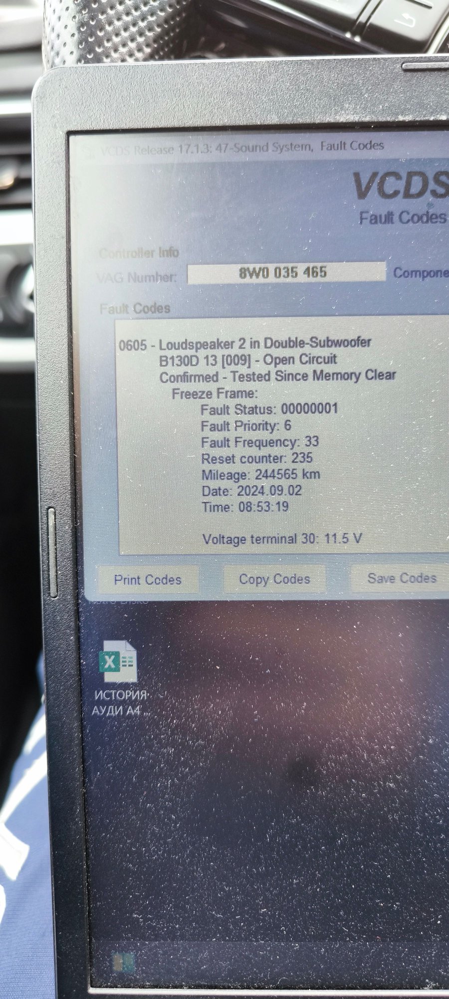 Errors after diagnostics ! - AudiWorld Forums