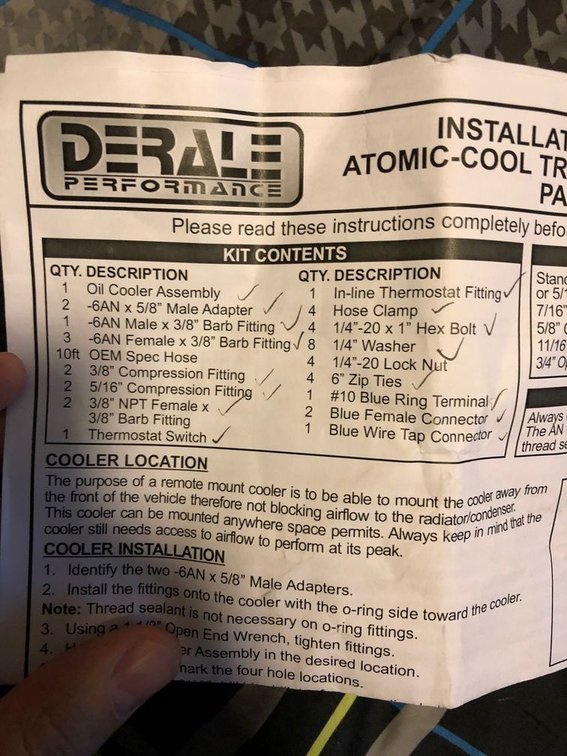 FS (For Sale) New - Open Box - Derale Atomic-Cool Remote Cooler - 13950 ...