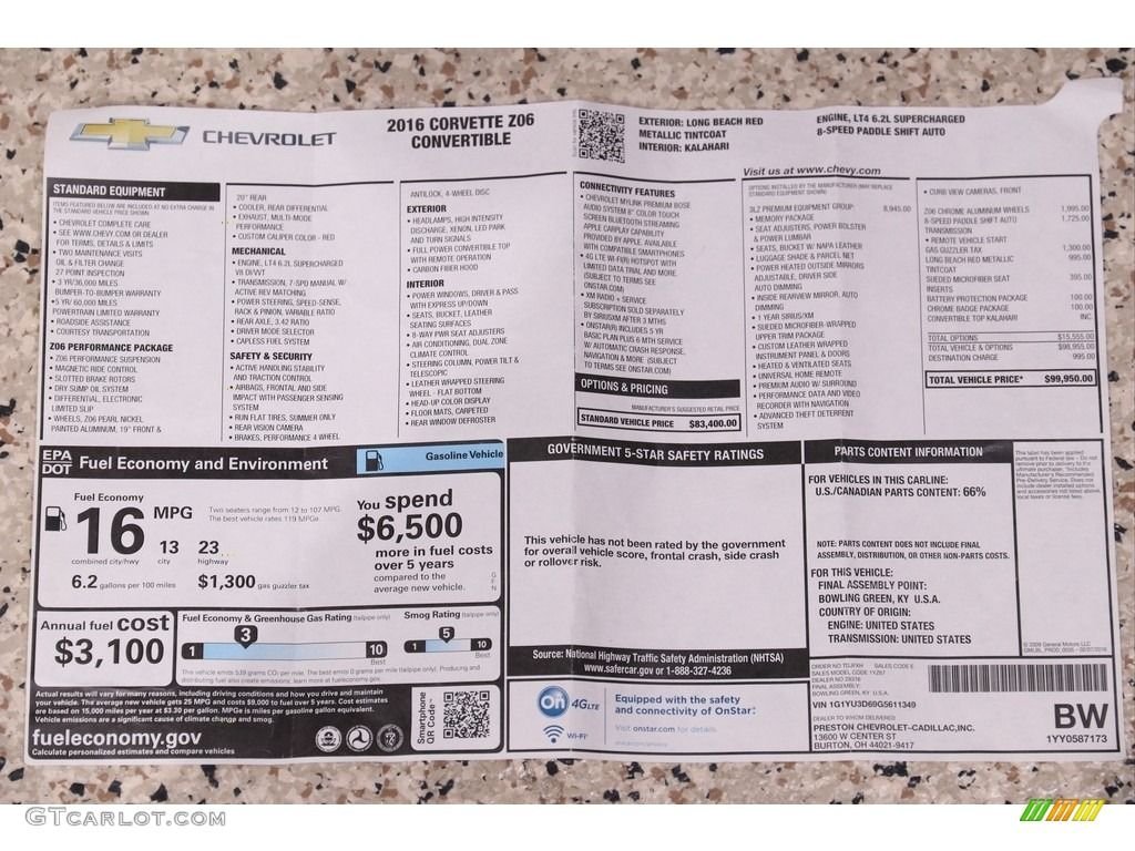 Window Sticker Copy - CorvetteForum - Chevrolet Corvette Forum Discussion