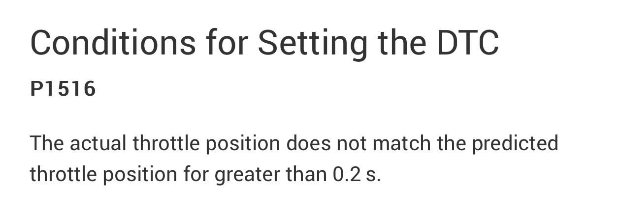 P1516 Throttle actuator control module (TAC) - CorvetteForum ...