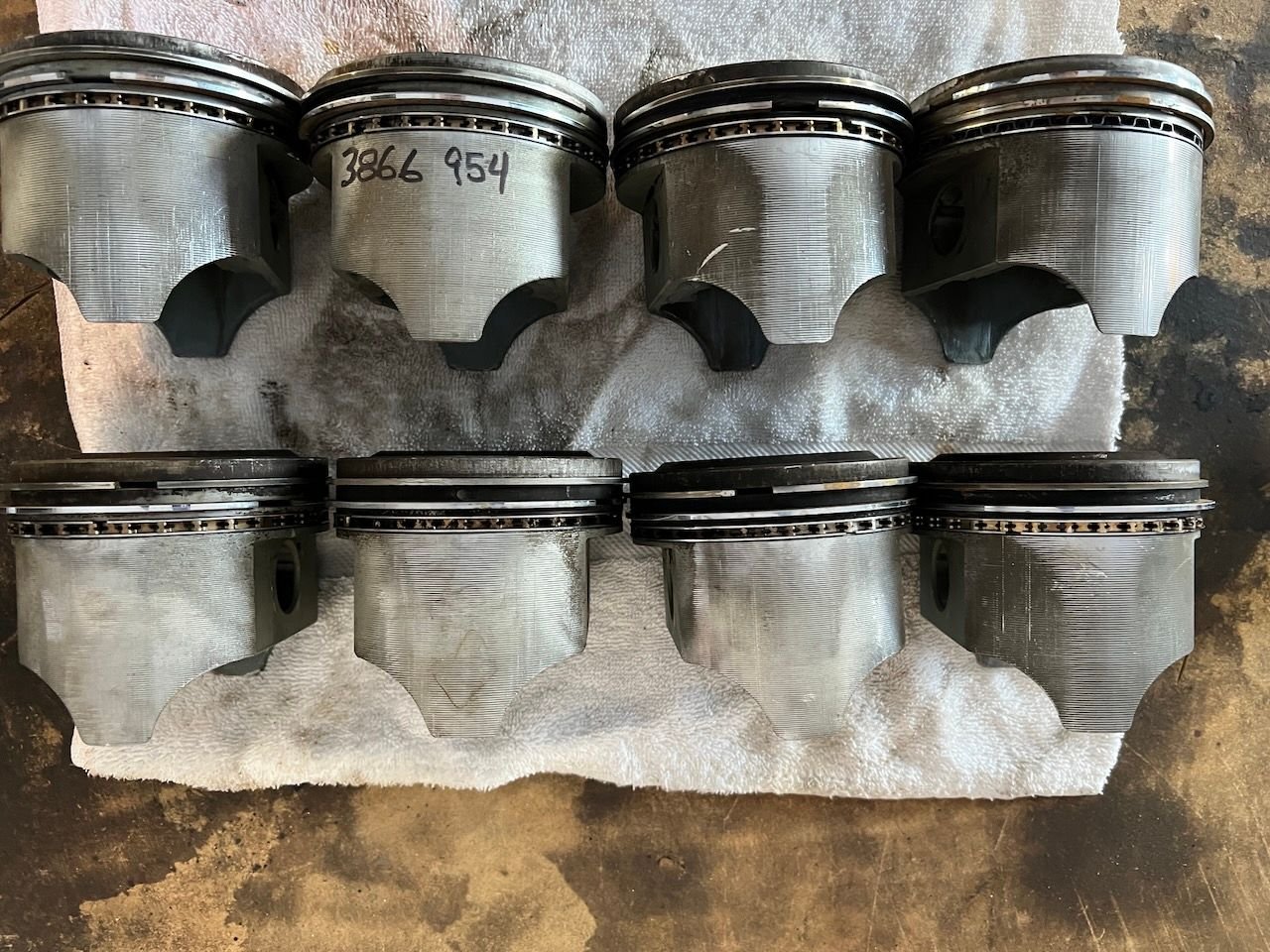 FS (For Sale) 327 pistons standard bore, GM part number 3866954 ...