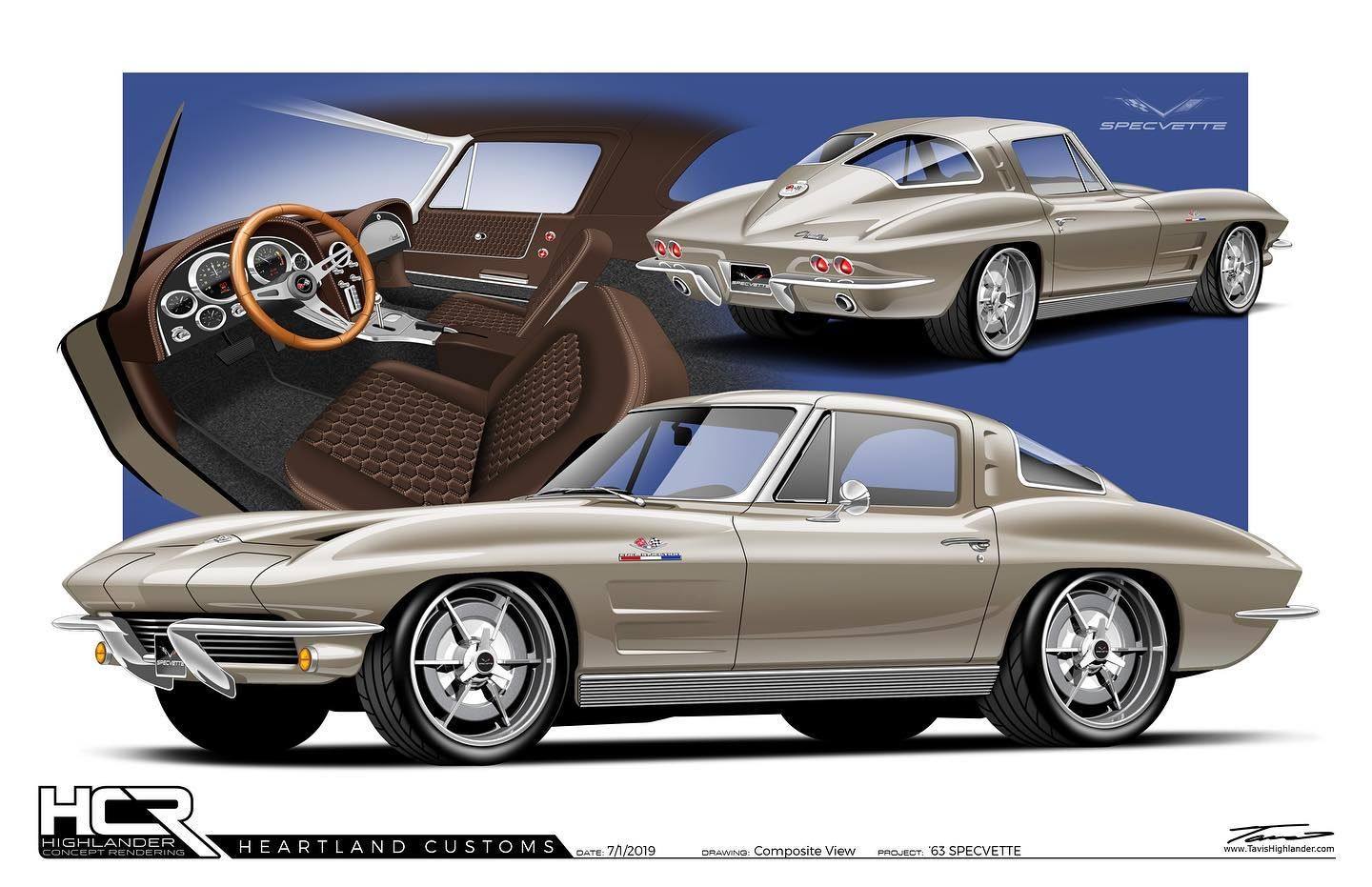 C2 1963 restomod build rendering - CorvetteForum - Chevrolet Corvette ...