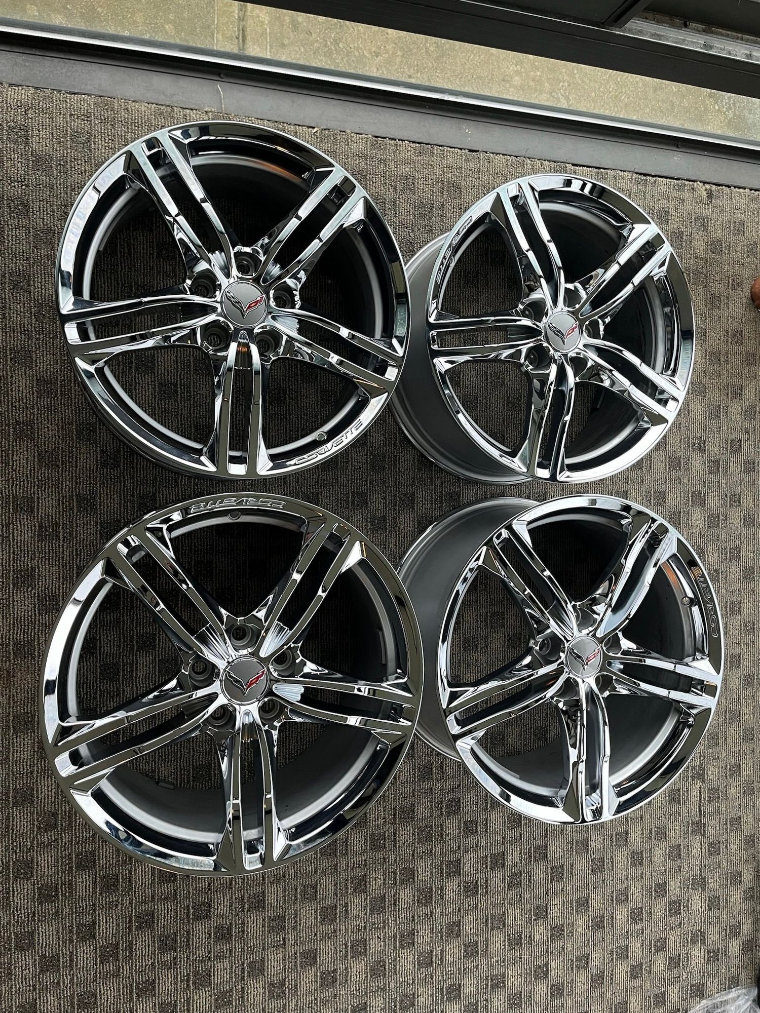 FS (For Sale) 19/18 C7 Chrome Split Spoke Wheels - CorvetteForum ...