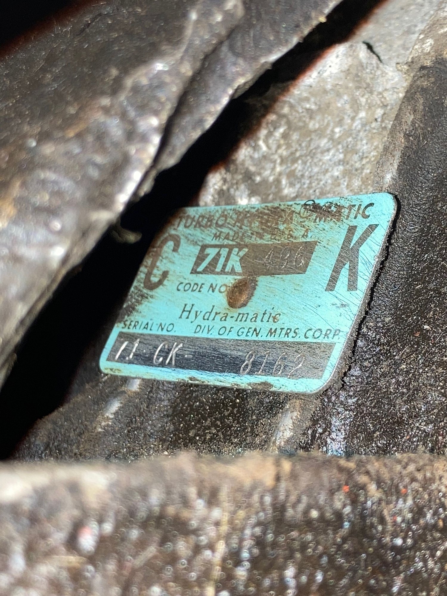 Turbo 400 Vin Stamp Location? - CorvetteForum - Chevrolet Corvette ...