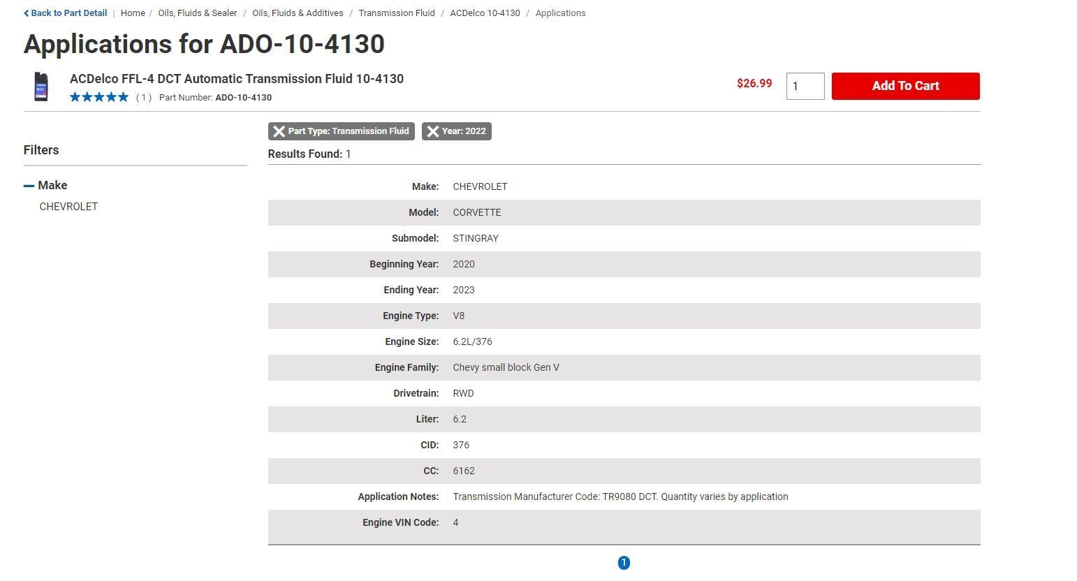 Dct fluid part# - CorvetteForum - Chevrolet Corvette Forum Discussion