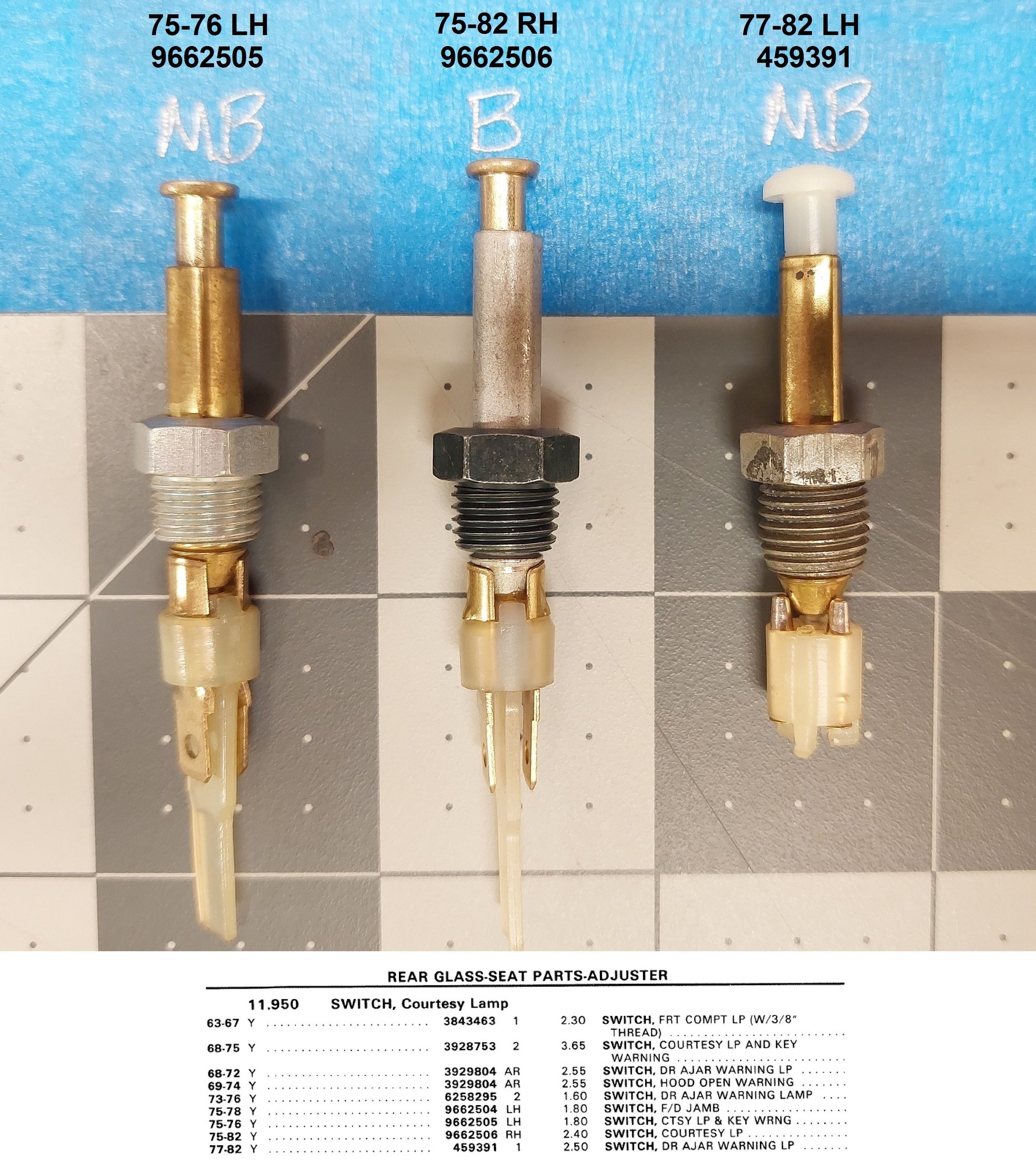Are all aftermarket DOOR AJAR switches the same? - CorvetteForum ...