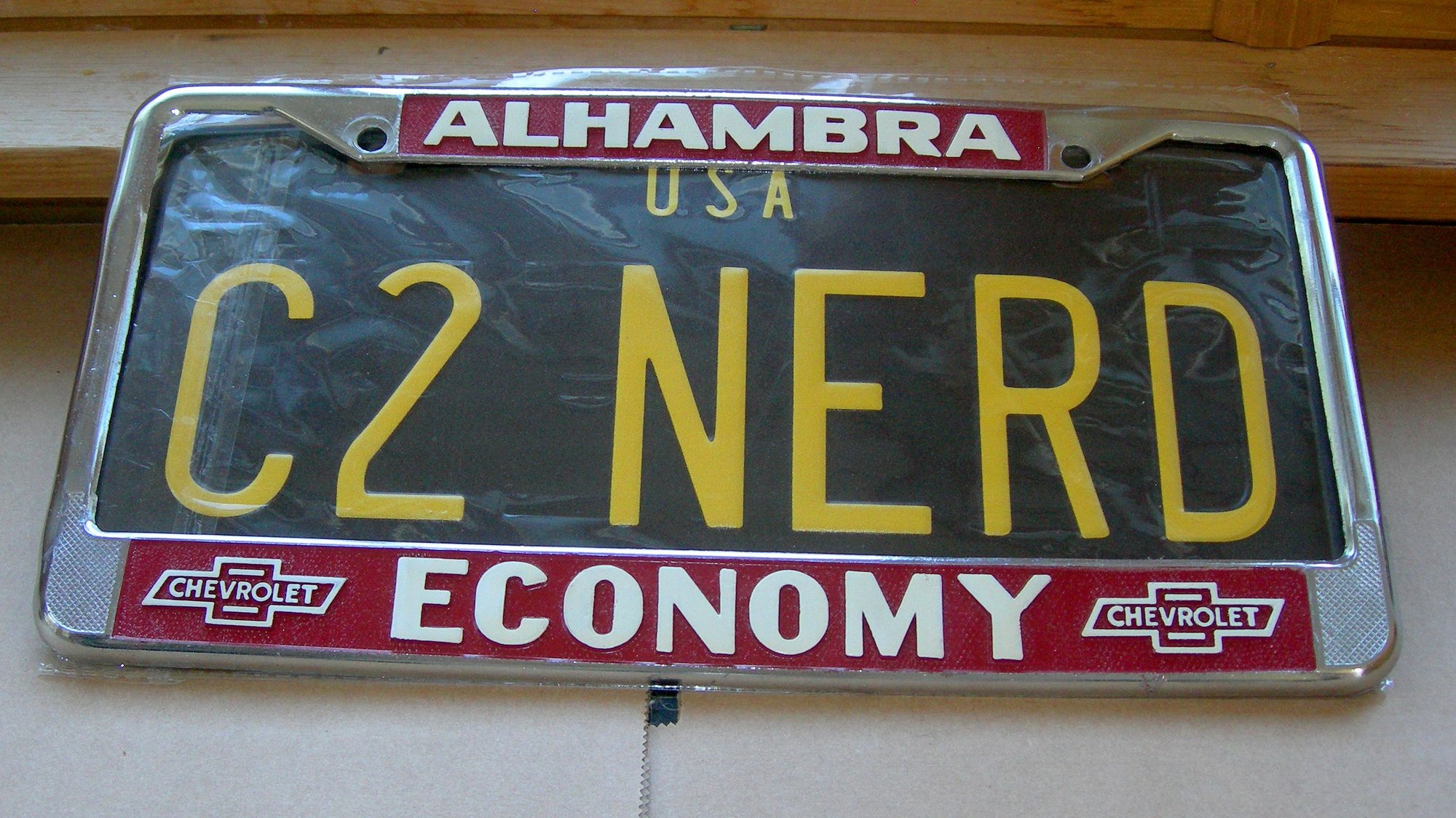 FS (For Sale) C2 NERD Embossed License Plate Steel - CorvetteForum ...