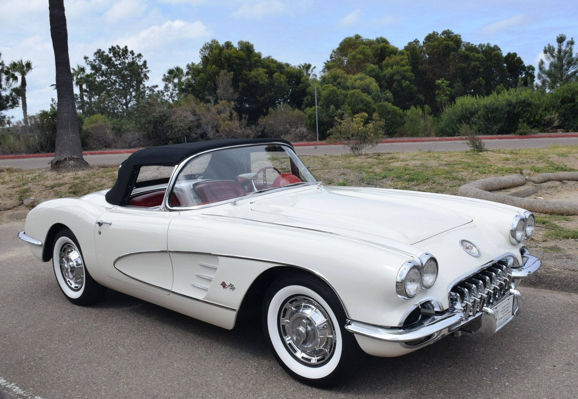 C1 1959 corvette white w/frost blue interior - CorvetteForum ...