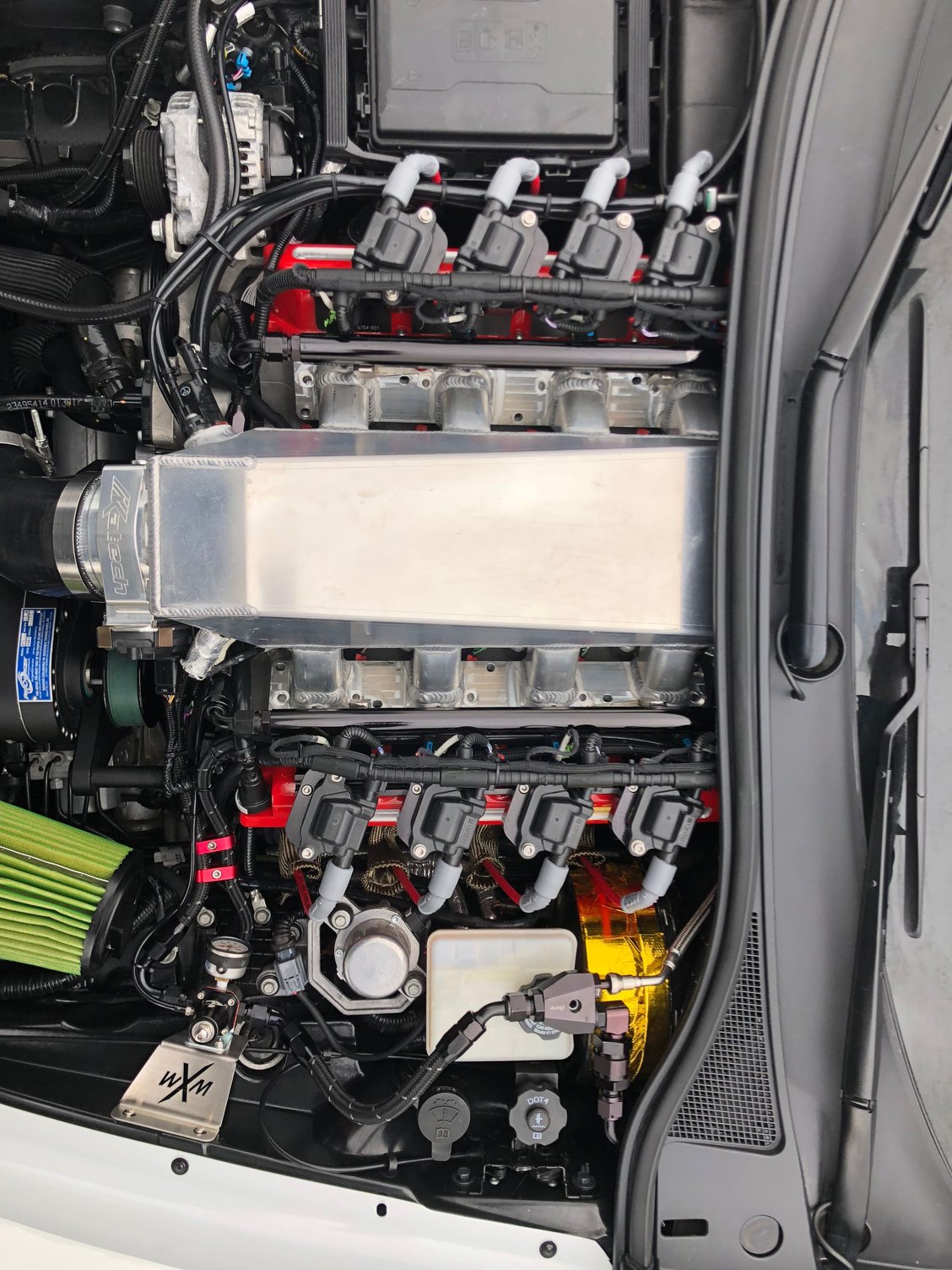 Some pics of my new Katech coil relocation + powder coated red valve ...