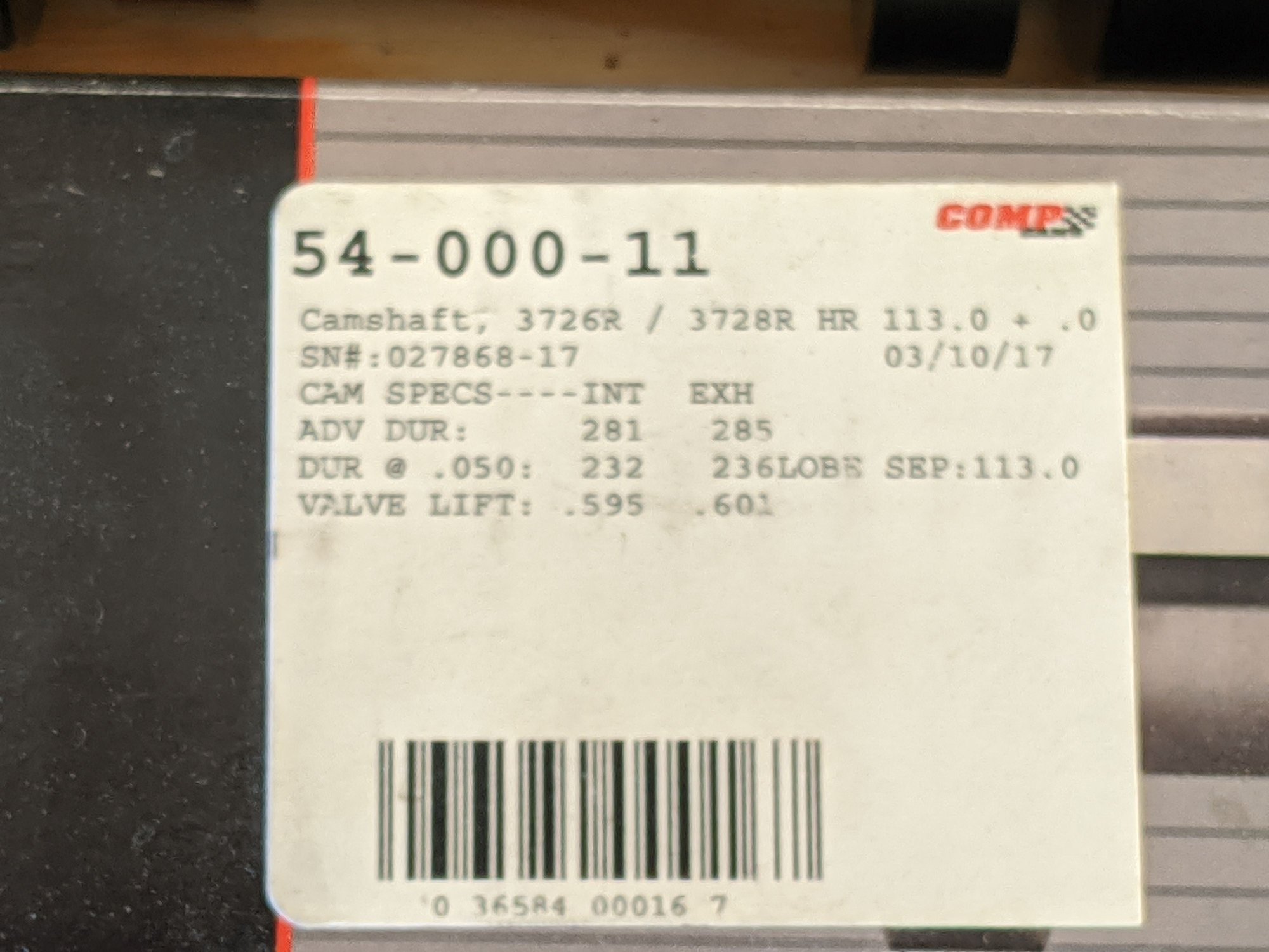 FS (For Sale) Comp Cams Cam 54-000-11 - CorvetteForum - Chevrolet ...