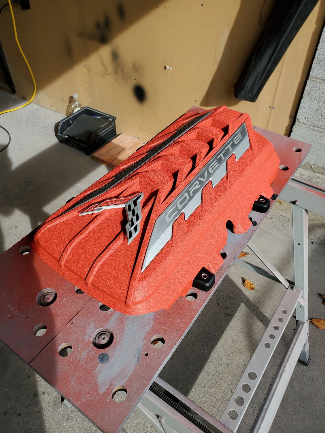 FS (For Sale) Wrinkle Red Engine Custom Cover - CorvetteForum ...