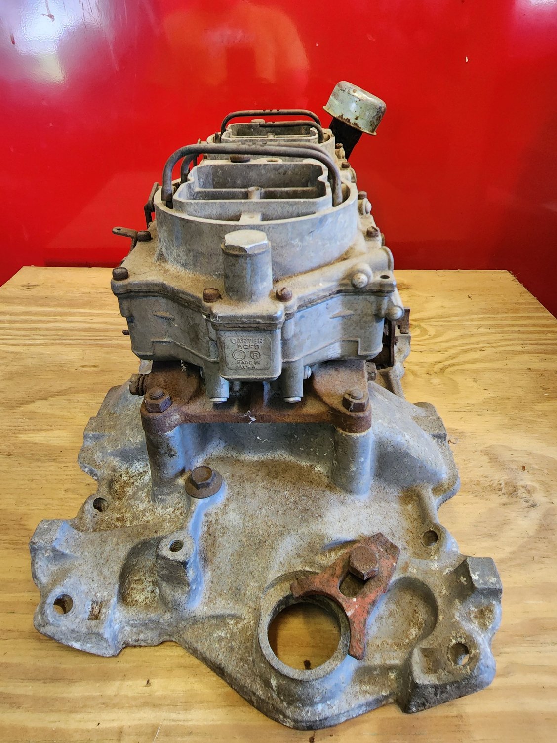 FS (For Sale) GM 3739653 2x4 intake with Carter WCFD carbs ...