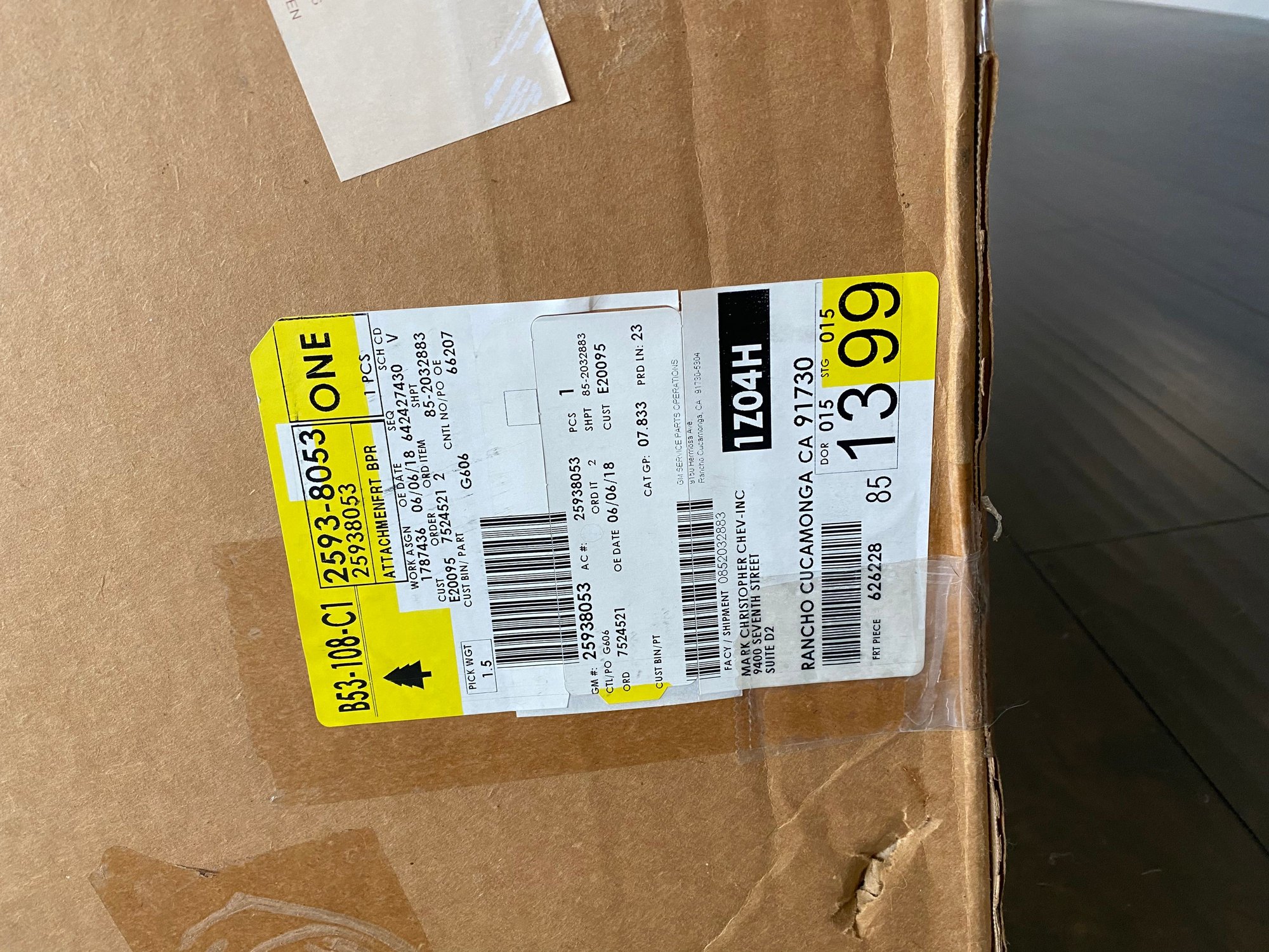 FS (For Sale) OEM C6 ZR1 carbon fiber front spoiler GM 25938053 ...