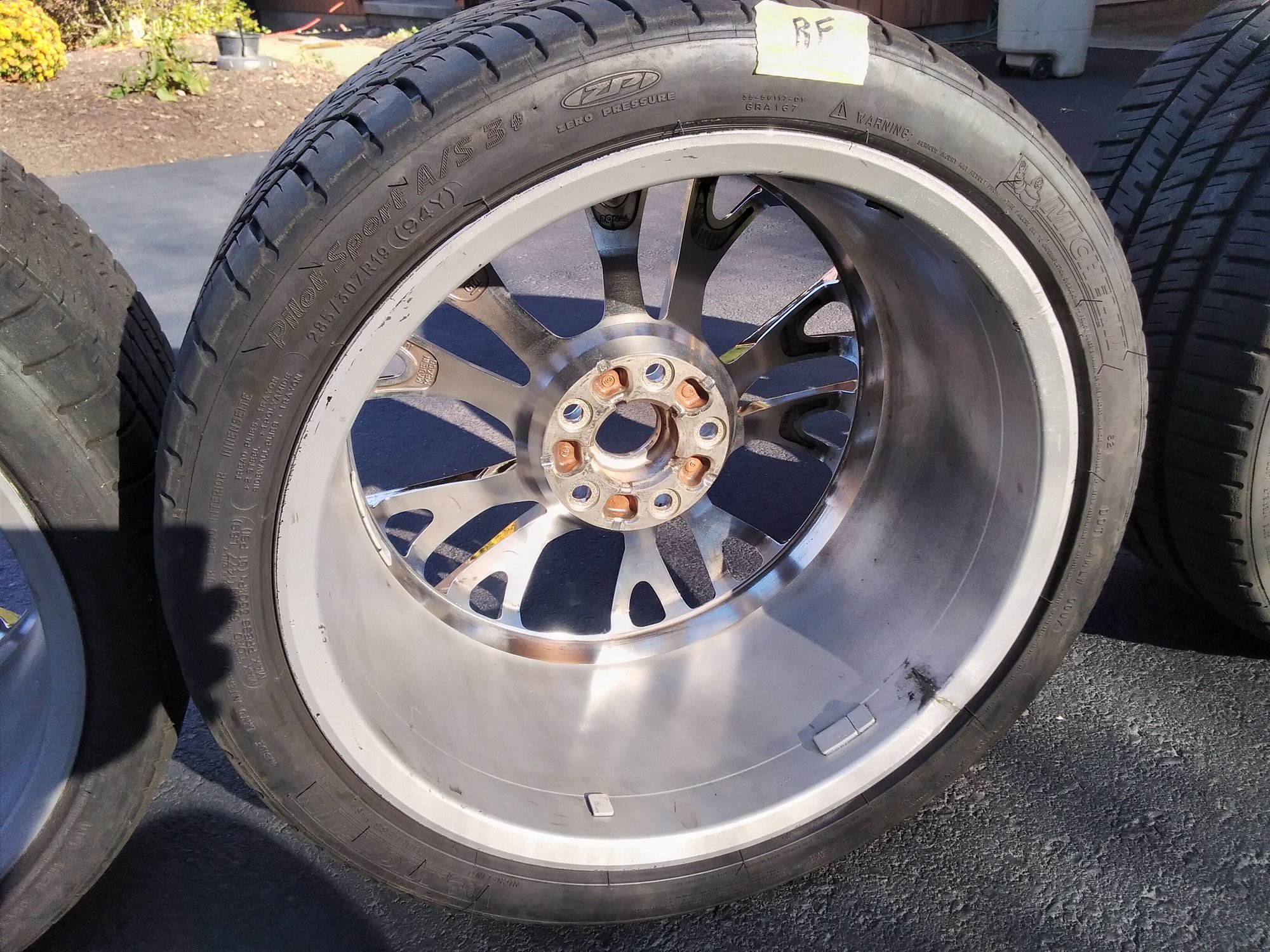 FS (For Sale) Set of C7 Z06 Repaired OEM Chrome Wheels with Michelin ...