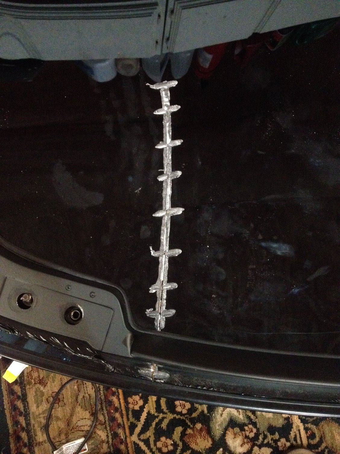 How I repaired my cracked acryllic plexiglass targa top - CorvetteForum ...