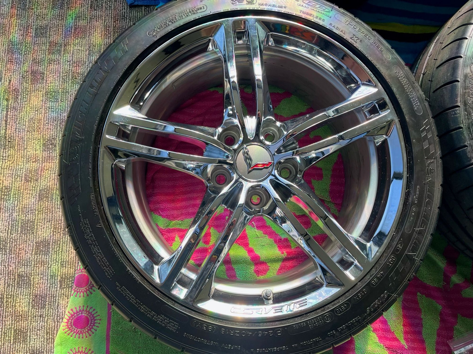 WTB (Want To Buy) Two 18x8.5 OEM C7 Chrome Split Spoke - CorvetteForum ...