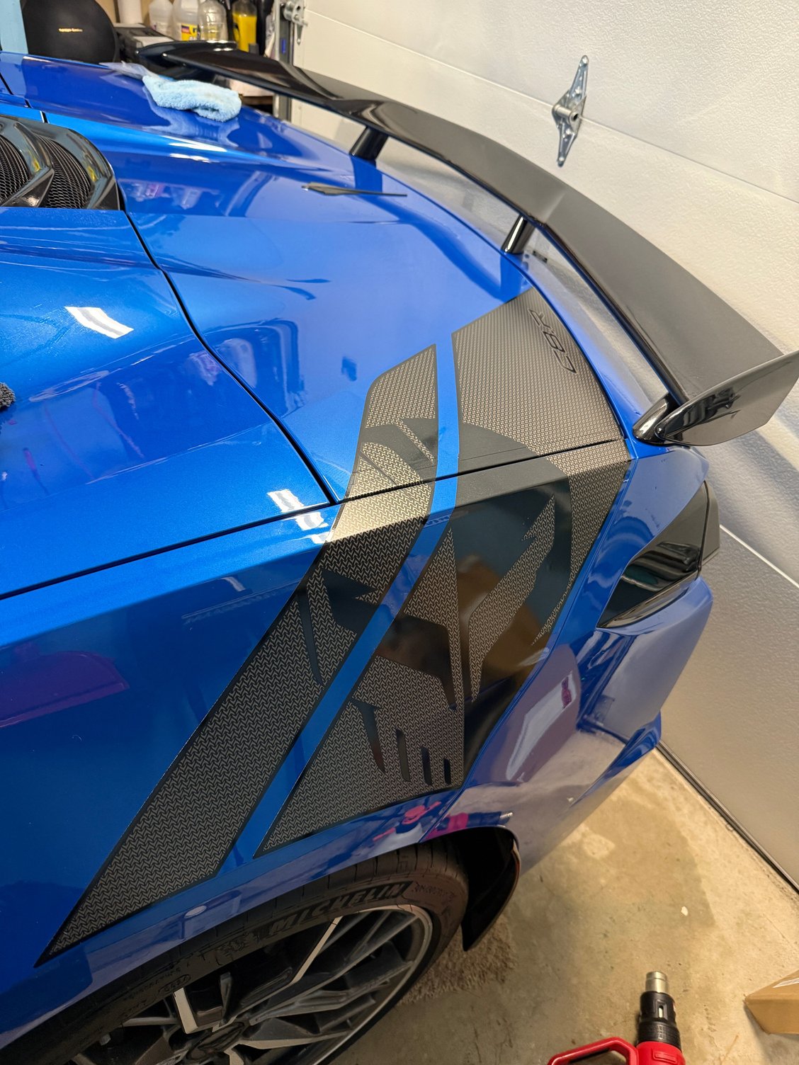 C8 Jake Hood, Fender, and rear quarter panel Tech Bronze on Riptide ...
