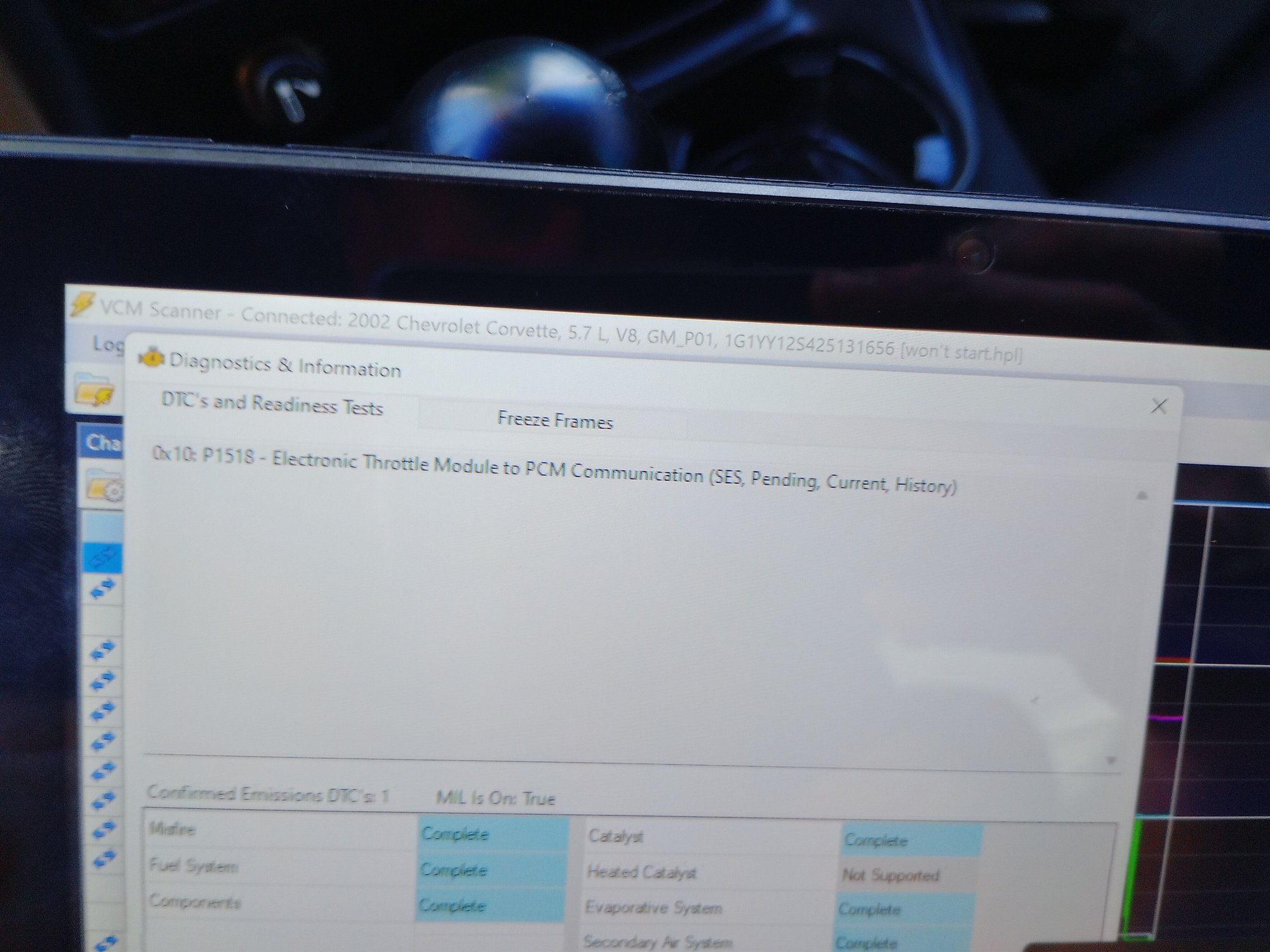 P1518 and car won't start - CorvetteForum - Chevrolet Corvette Forum ...