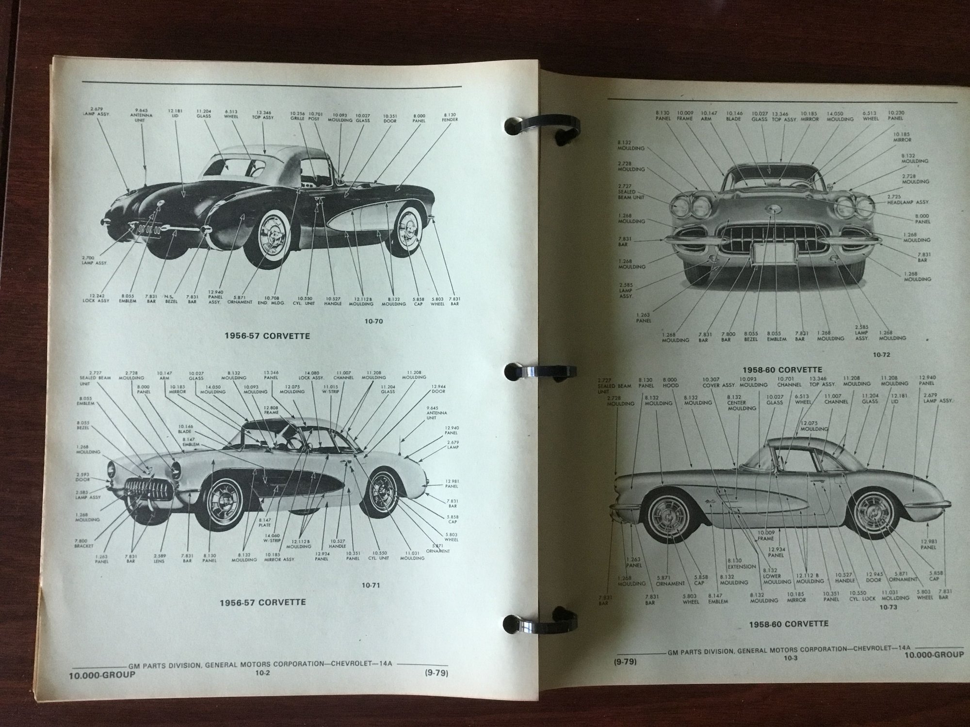 FS (For Sale) 1953-1980 GM Corvette Illustrated Parts Catalog ...
