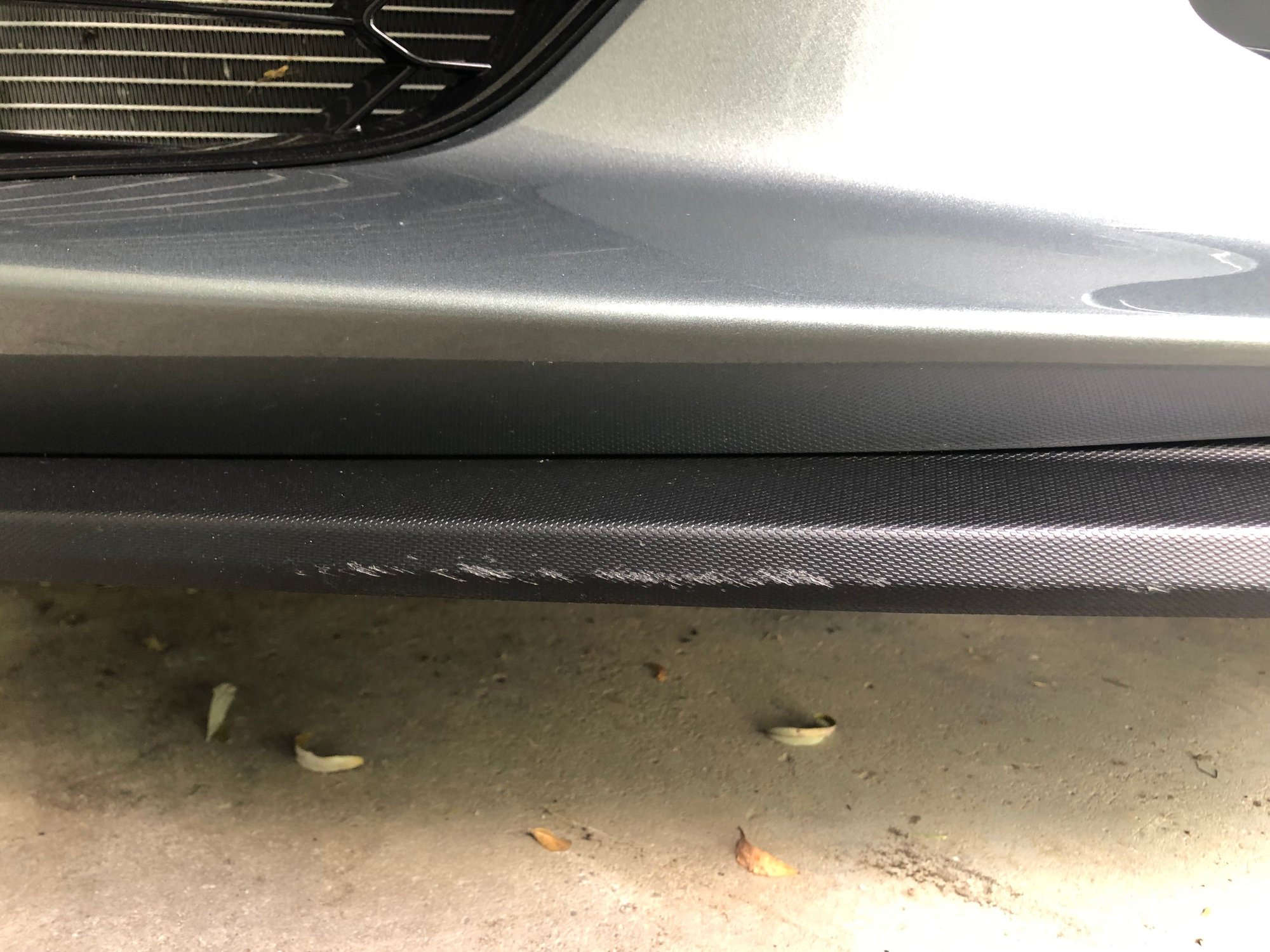 Very superficial, but visible scratch on C8 front splitter ...