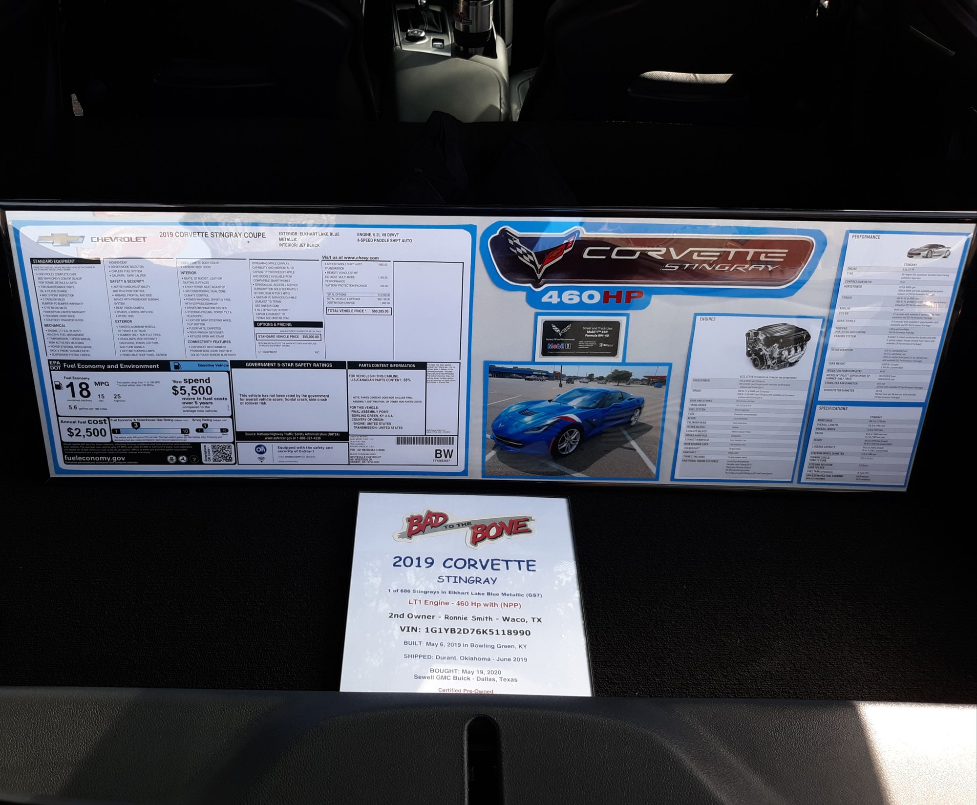 Window Sticker as Art - CorvetteForum - Chevrolet Corvette Forum Discussion