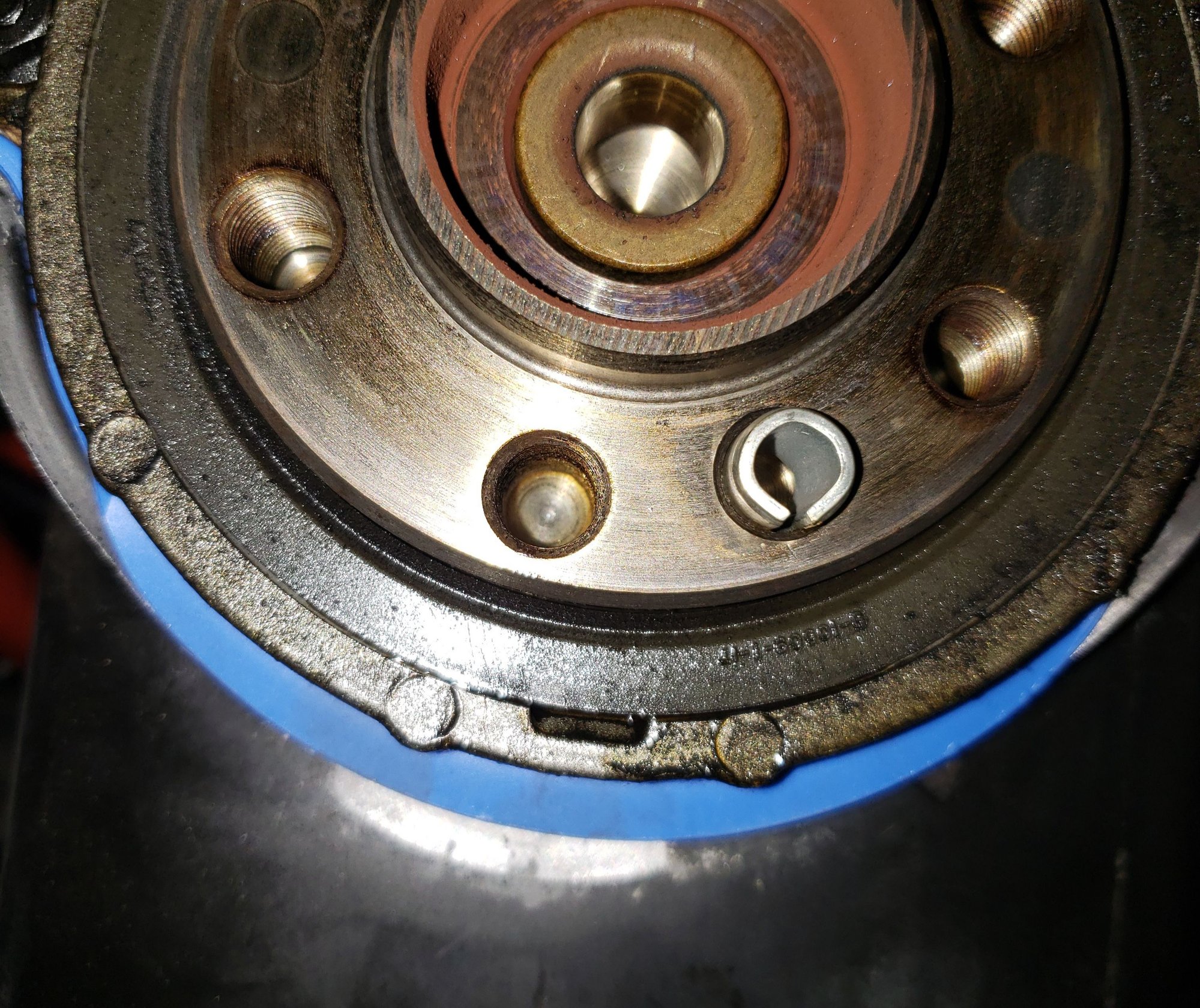 Rear main seal leak one piece pictures 1991 L98 ZF6 drop oil pan ...