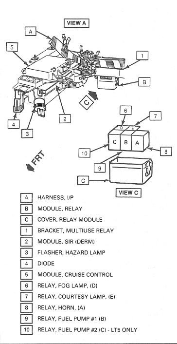 94 conv fuel pump relay location - CorvetteForum - Chevrolet Corvette ...